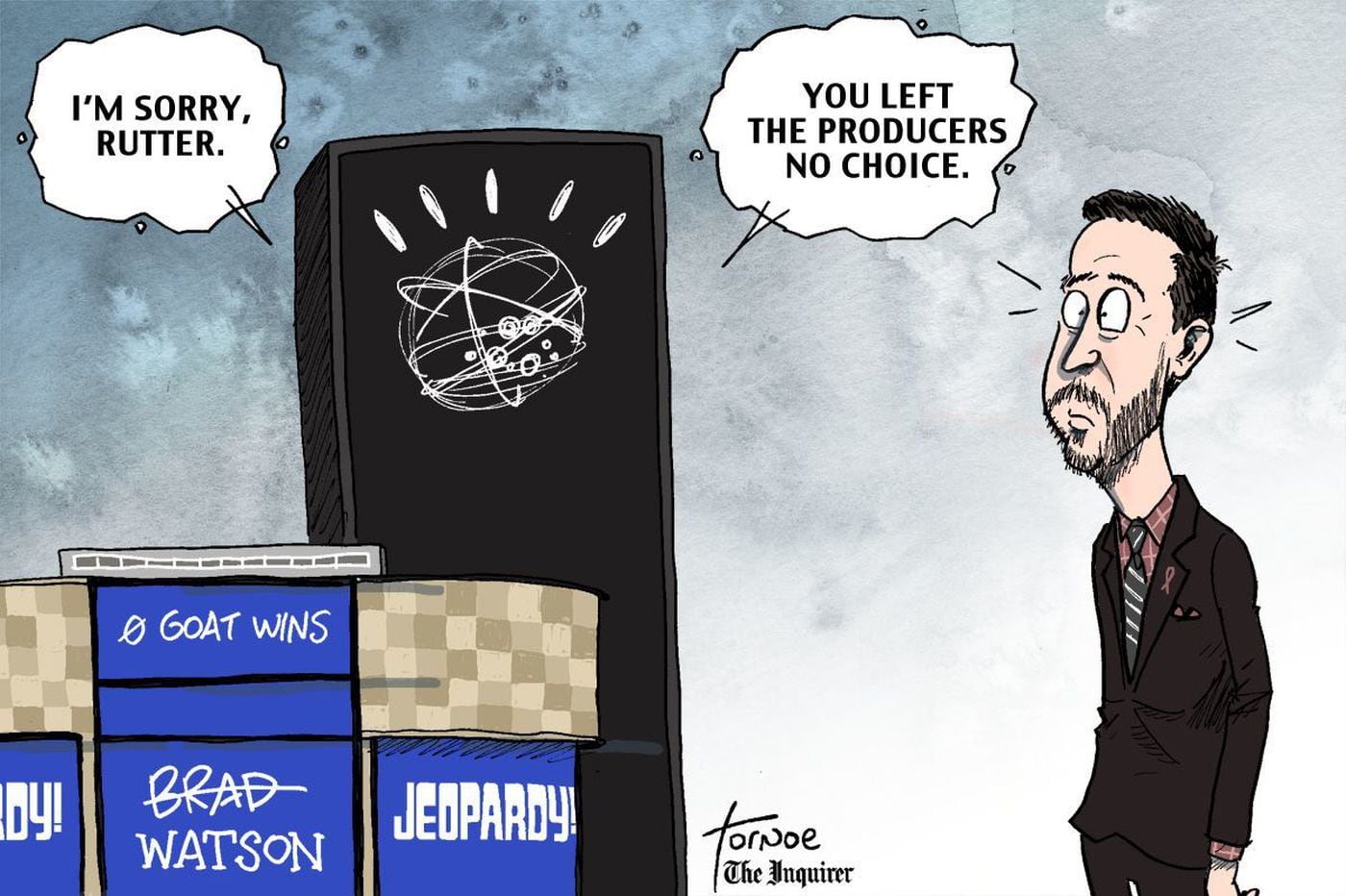 ‘Jeopardy!’s Brad Rutter doesn’t seem like the ‘GOAT’ | Cartoon