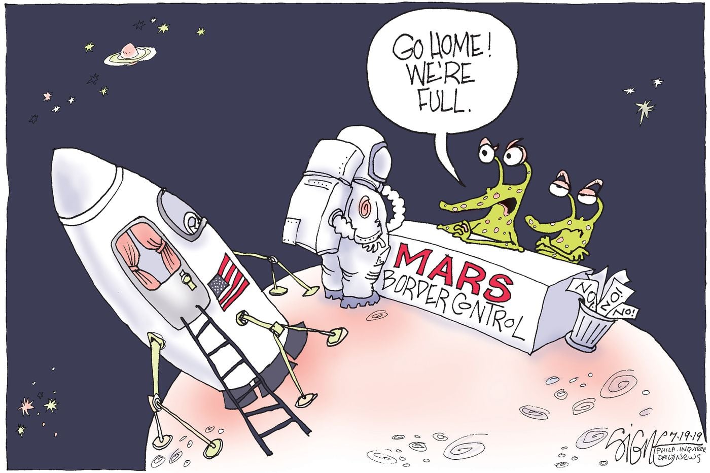 Political Cartoon: Mars Border Control