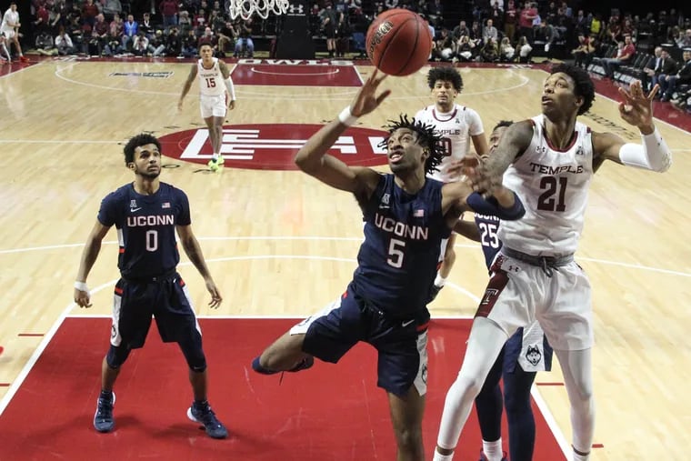 Temple defeats Connecticut in a double overtime thriller