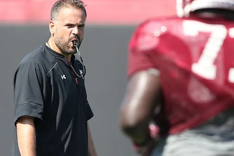 Former Temple coach Matt Rhule charts his own path by taking Carolina ...