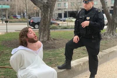 Philly Jesus cited for trespassing during the installation of ...