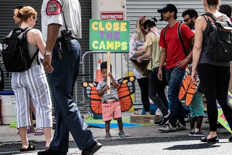 Children hold playdate protest at Philly ICE office