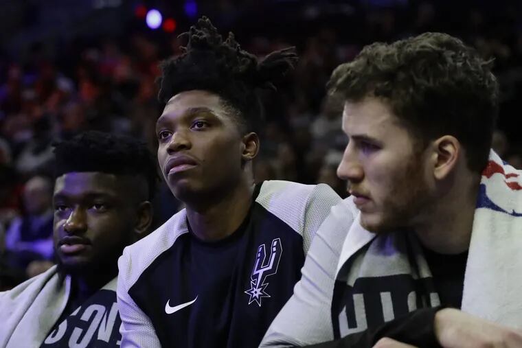 Spurs guard and Reading High grad Lonnie Walker is all business on trip ...